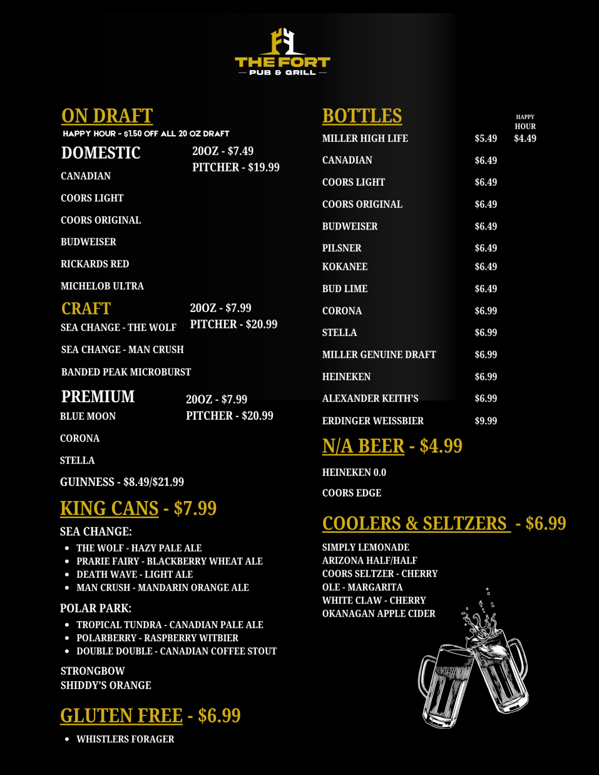 Menu - The Fort Pub & Grill